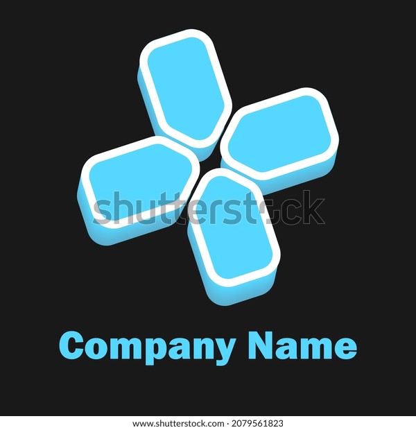 Blue Gaming Logo Icon Simple Stock Vector (Royalty Free) 2079561823 ...