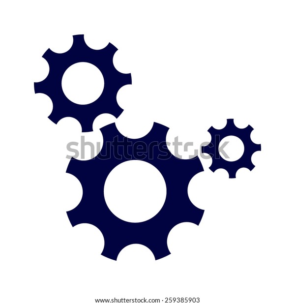 Blue Blue Gear Icon Vector Illustration Stock Vector (Royalty Free ...