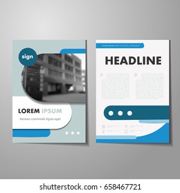 Blue Geometry Booklet Design Template Stock Vector (Royalty Free ...