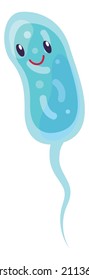 Blue Germ Funny Cartoon Microbe Microbiology Stock Vector (Royalty Free ...