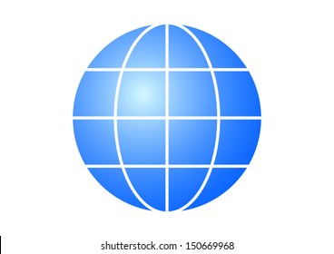 Blue Globe Icon Stock Vector (Royalty Free) 150669968 | Shutterstock