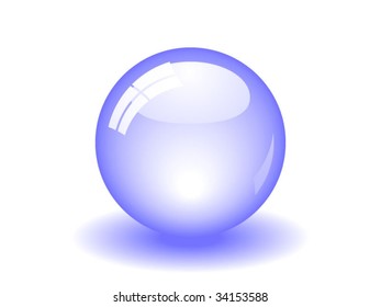 Blue Glossy Ball Stock Vector (Royalty Free) 34153588 | Shutterstock