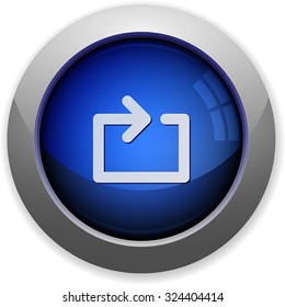 Blue Glossy Media Loop Web Button Stock Vector (Royalty Free) 324404414 ...