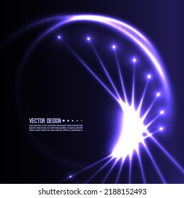 Blue Glowing Circle Particles On Black Stock Vector (Royalty Free ...