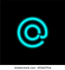 Blue Glowing Neon Ui Ux Icon Stock Vector (Royalty Free) 692667916 ...