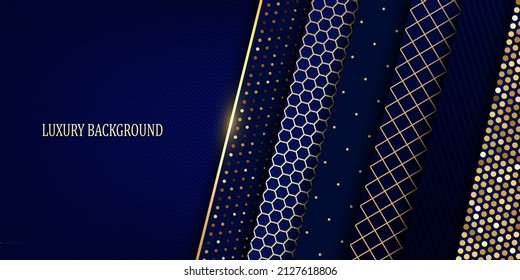 Blue Gold Geometric Background Vector Illustration Stock Vector ...