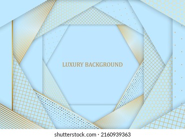 Blue Gold Geometric Background Vector Illustration Stock Vector ...