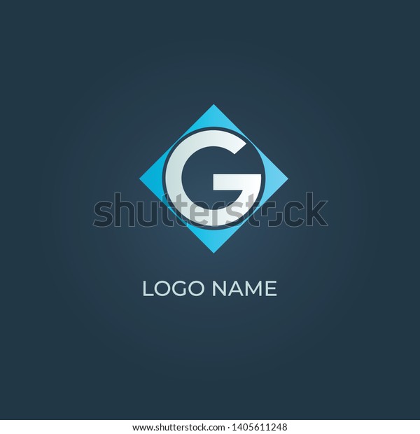 Blue Gradient Alphabet Letter G On Stock Vector (Royalty Free ...