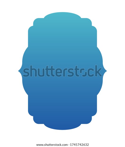 Blue Gradient Frame Banner Design Label Stock Vector (Royalty Free ...