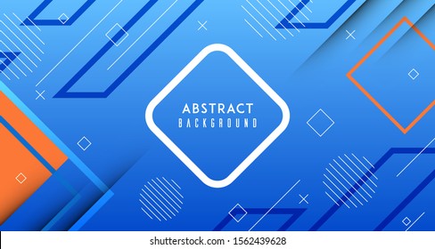 Blue Gradient Geometric Abstract Background Design Stock Vector (Royalty Free) 1562439628 ...