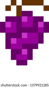 Blue Grapes Pixels Art Stock Vector (Royalty Free) 1379921285 ...