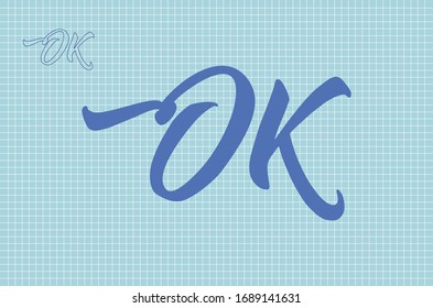 Blue Graph Paper Ok Type Vector Stock Vector (Royalty Free) 1689141631 ...