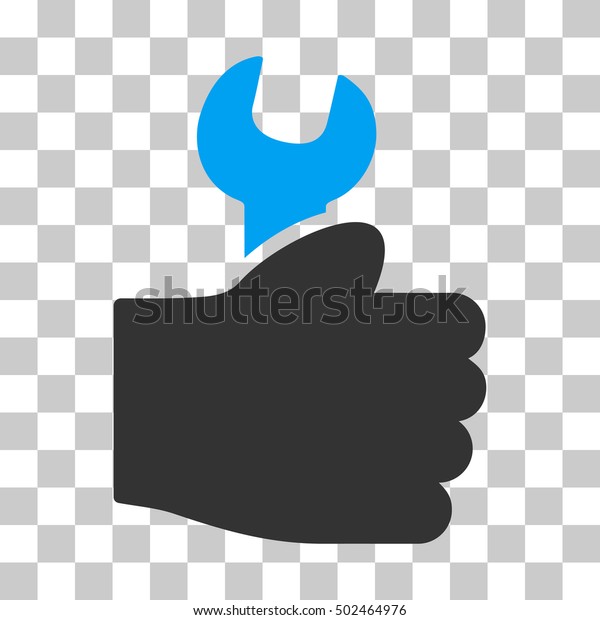 Blue Gray Service Hand Toolbar Pictogram Stock Vector (Royalty Free ...
