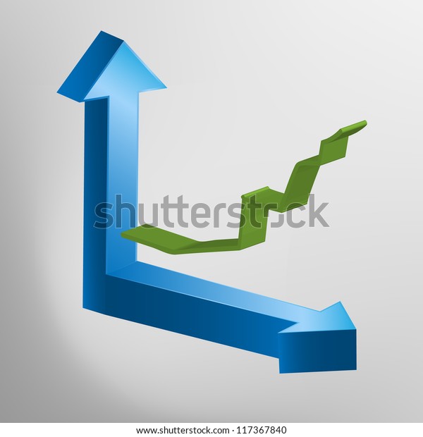 Blue Green Arrow Diagram Stock Vector (Royalty Free) 117367840 ...