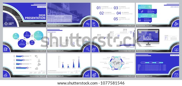 Blue Green Elements Infographics On White Stock Vector (Royalty Free ...