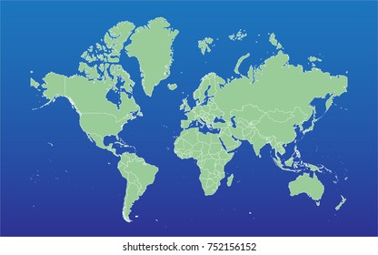 Blue Green Map World Abstract World 스톡 벡터(로열티 프리) 752156152 | Shutterstock