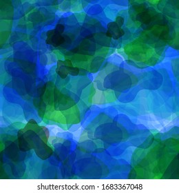 Blue Green Seamless Pattern Many Different Stock Vector (Royalty Free ...