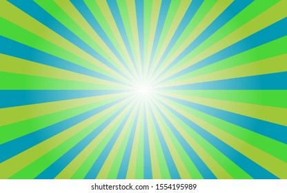 Blue Green Sunshine Vector Background Illustration Stock Vector ...