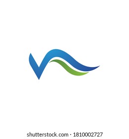 Blue Green V Logo Vector Illustration Stock Vector (Royalty Free ...