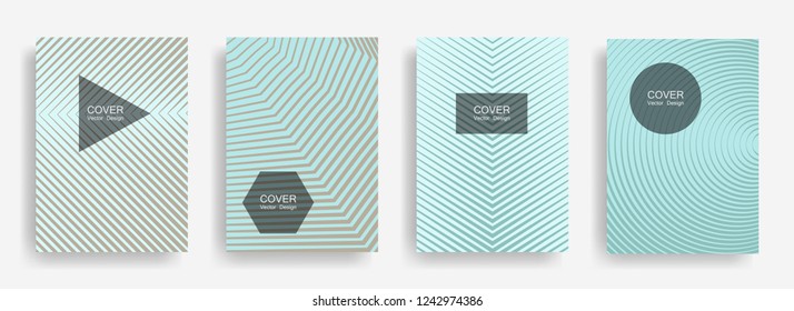 Blue Grey Halftone Vector Cover Template Stock Vector (Royalty Free ...