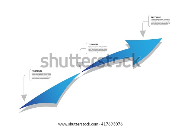 Blue Growth Arrow Timeline Text Options Stock Vector (Royalty Free ...