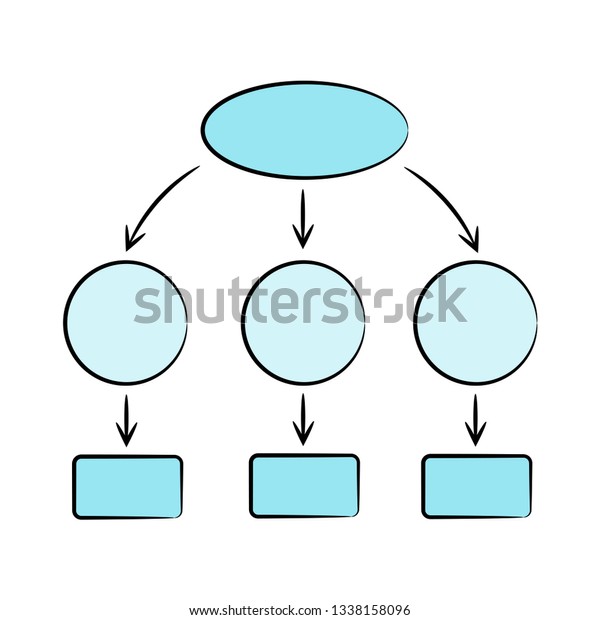 Blue Hand Drawn Process Business Chart Stock Vector (Royalty Free ...