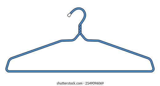 Blue Hanger Isolated On White Background Stock Vector (Royalty Free ...