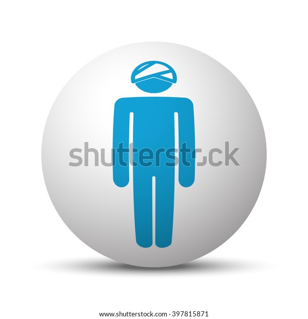 Blue Head Icon On Sphere On Stock Vector (Royalty Free) 397815871 ...
