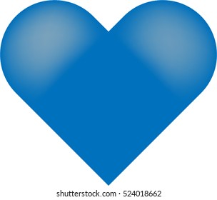 Blue Color Heart Icon Stock Vector (Royalty Free) 1866355348 | Shutterstock