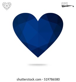 Deep Blue Heart Gradient Glow Turquoise Stock Vector (Royalty Free ...
