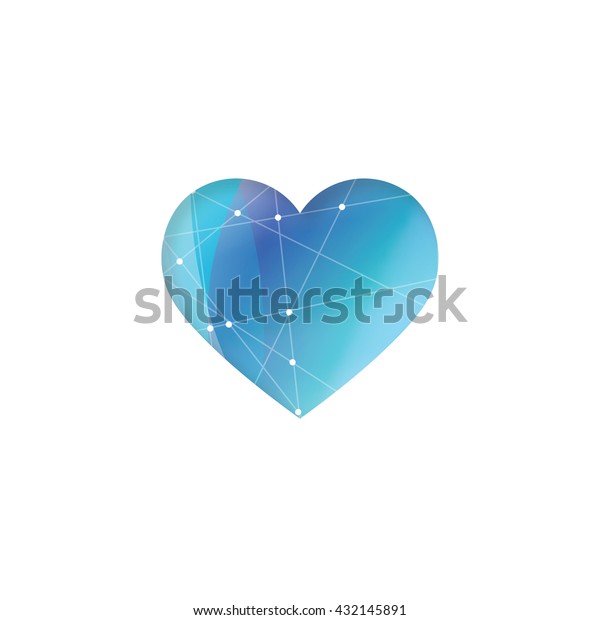 Blue Heart Symbol Design Element Stock Vector (Royalty Free) 432145891 ...