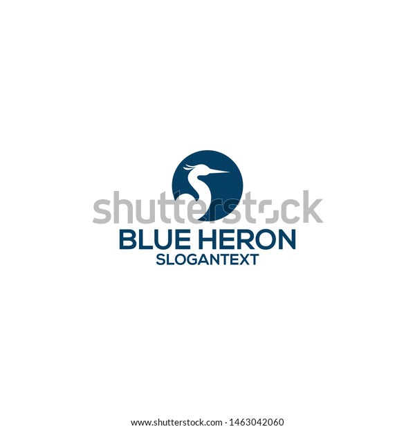 Blue Heron Logo Concept Vector Stock Vector (Royalty Free) 1463042060 ...