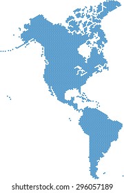 Blue Hexagon America Map On White Stock Vector (Royalty Free) 296057189 ...