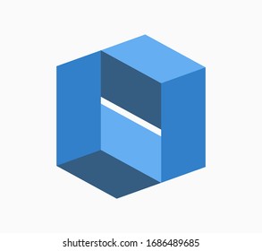 Blue Hexagon Logo Geometric Logo Vector Stock Vector (Royalty Free ...