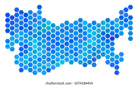 Blue Hexagon Ussr Map Vector Geographic Stock Vector (Royalty Free ...