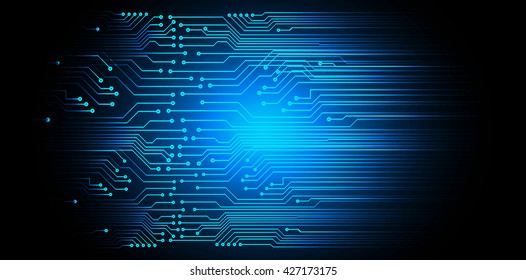 Blue High Tech Circuit Board Abstract Stock Vector (Royalty Free) 430761361
