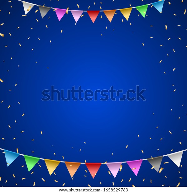 Blue Holiday Party Background Isolated Vector Stock Vector (Royalty ...