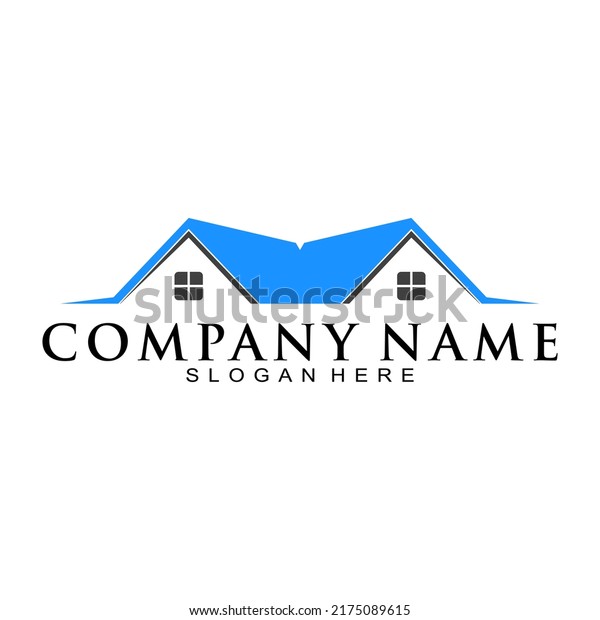 Blue House Roof Vector Logo Stock Vector (Royalty Free) 2175089615 ...