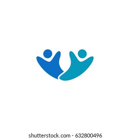 Blue Human Logo Concept Stock Vector (Royalty Free) 632800496 ...