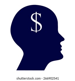 Blue Human Profile Picture: vector de stock (libre de regalías ...