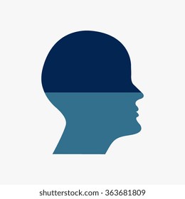 Blue Human Profile Picture Stock Vector (Royalty Free) 363681809 ...