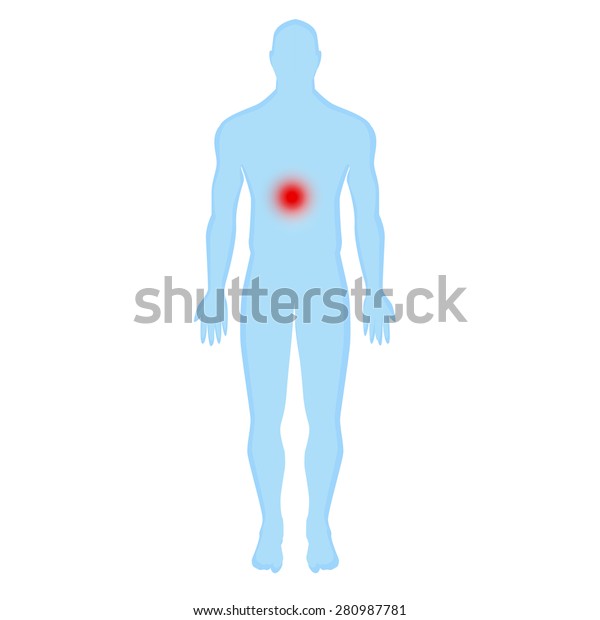 Blue Human Silhouette On White Background Stock Vector (Royalty Free ...