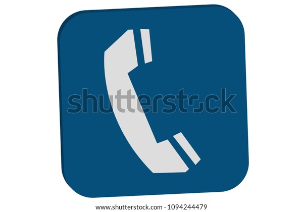 Blue Icon Telephone Stock Vector (Royalty Free) 1094244479 | Shutterstock