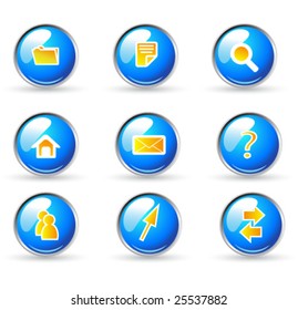 Blue Icons Stock Vector (Royalty Free) 25537882 | Shutterstock