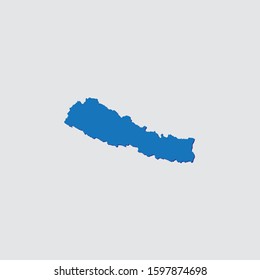 Map White Blue Background Nepal Vector Stock Vector (Royalty Free ...