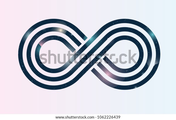 Blue Infinite Loop Symbol Dark Blue Stock Vector (Royalty Free ...