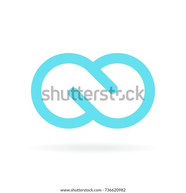 Blue Infinite Vector Symbol Isolated On 库存矢量图（免版税）736620982 | Shutterstock