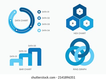 Blue Infographic Vector Charts Graph Stock Vector (Royalty Free ...