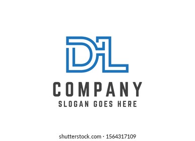 Blue Initial Letter Dl Logo Vector Stock Vector (Royalty Free ...