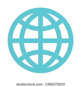 Blue Internet Globe Icon Stock Vector (Royalty Free) 1306375810 ...